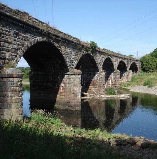 The old railway bridge west of Carlisle